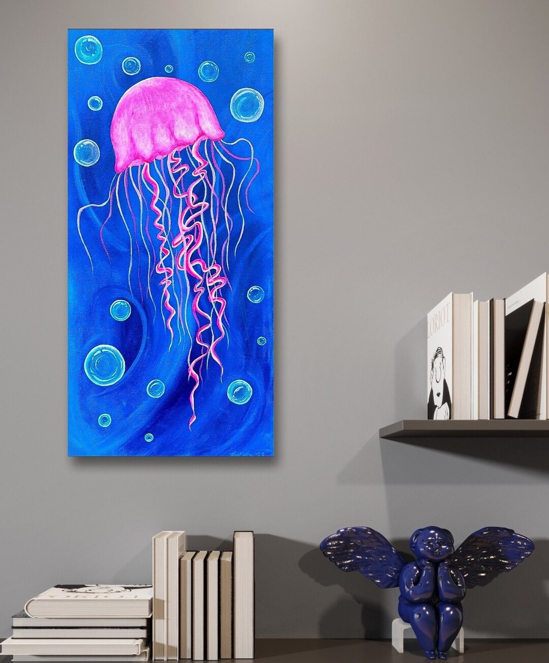 Art Print - Jellyfish Ocean Portrait - Etsy