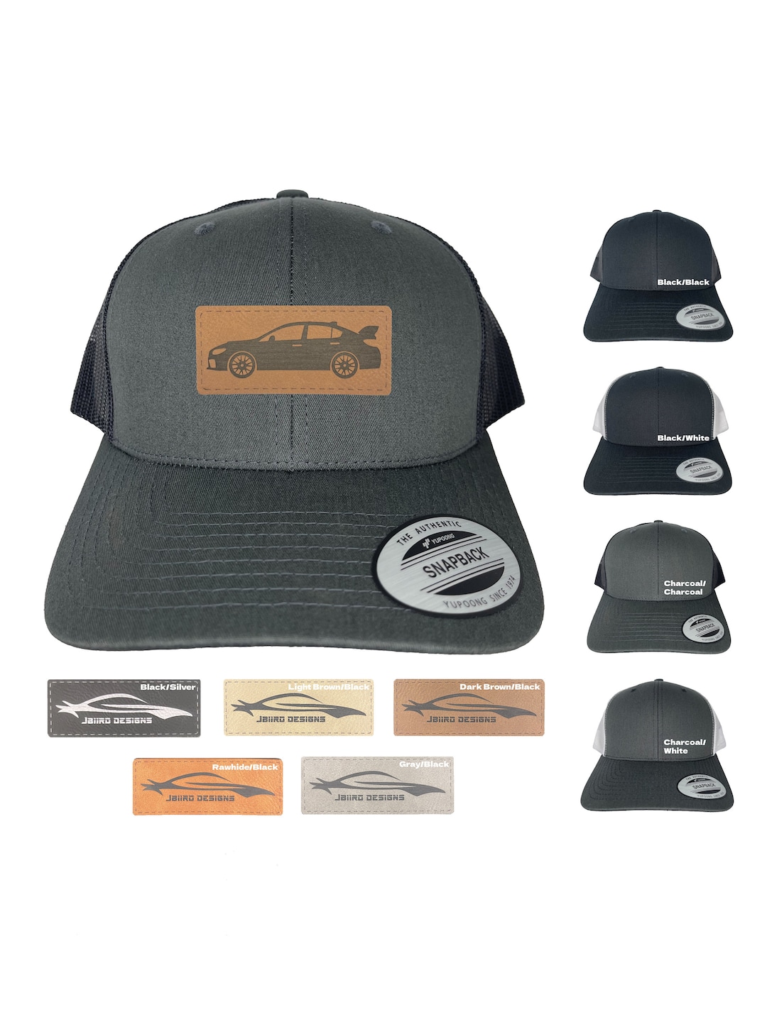 Custom Laser Engraved 2020 Subaru WRX STI Silhouette Leather Patch Hat ...