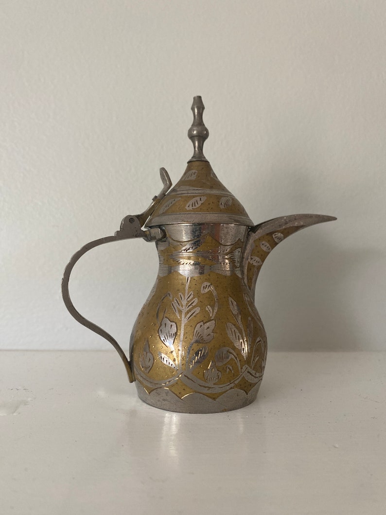 Islamic Brass Copper Dallah Coffee Teapot Middle East Arab Turkey ...