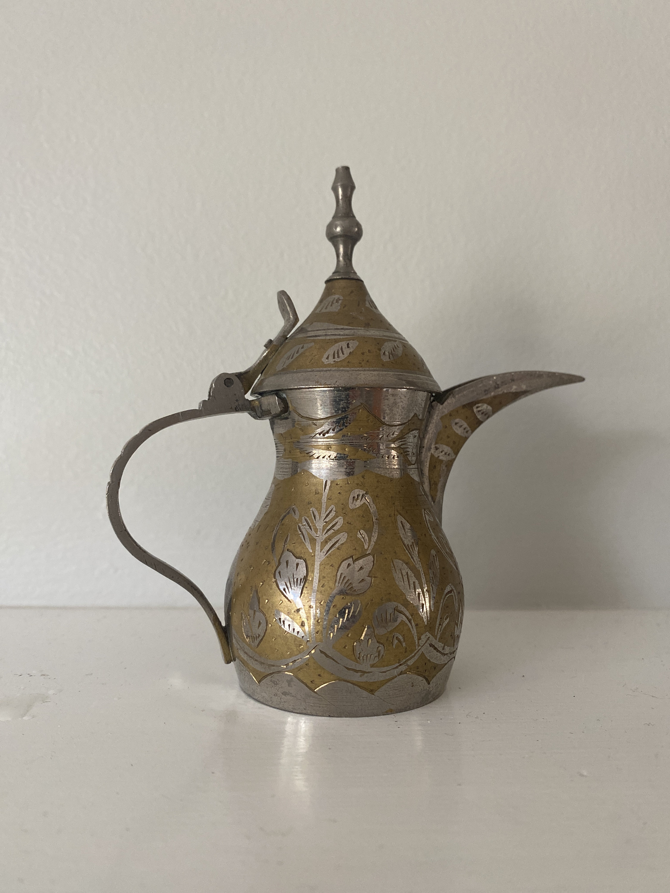Islamic Brass Copper Dallah Coffee Teapot Middle East Arab Turkey ...