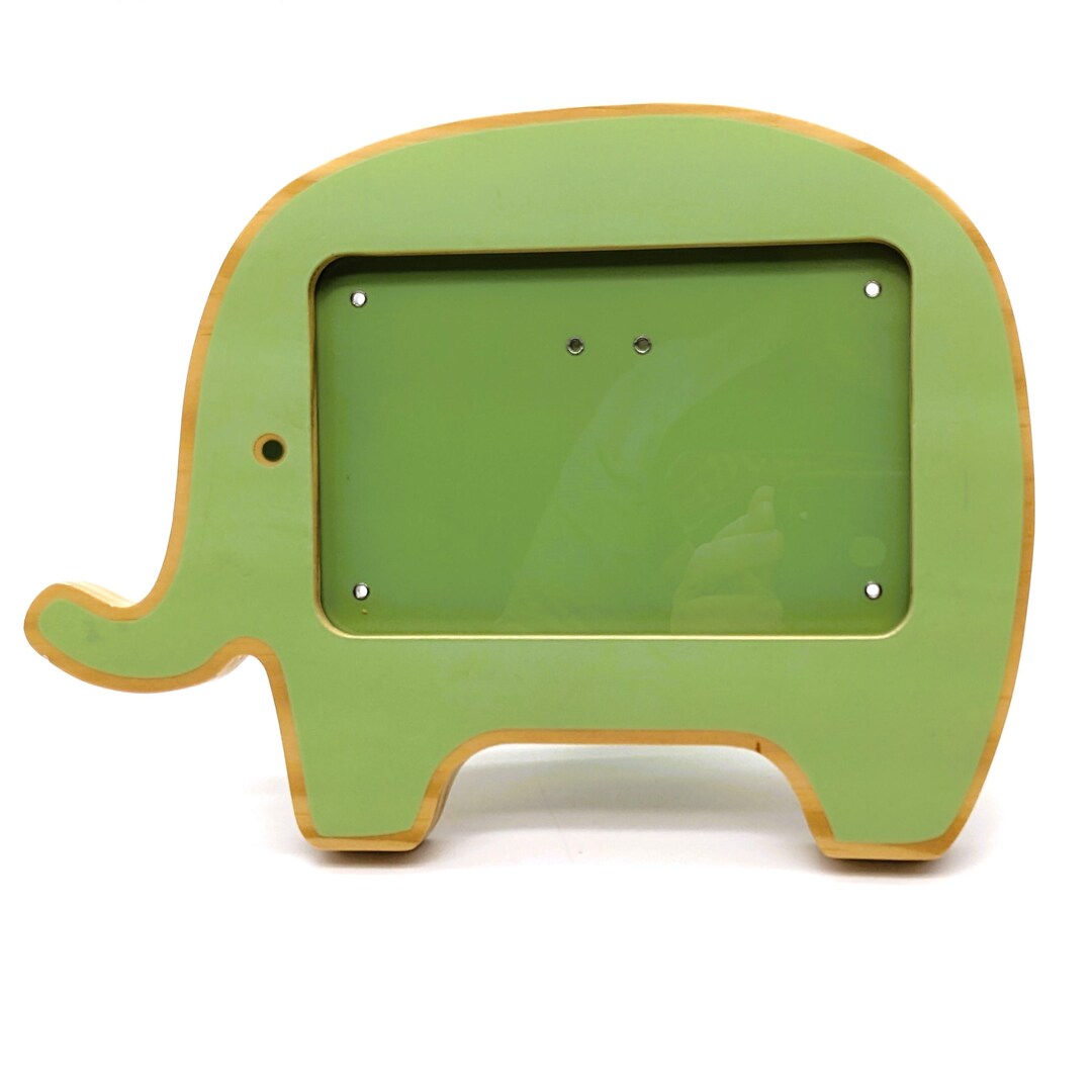 Vintage Baby Elephant Picture Frame for Kids | Solid Wood Green ...