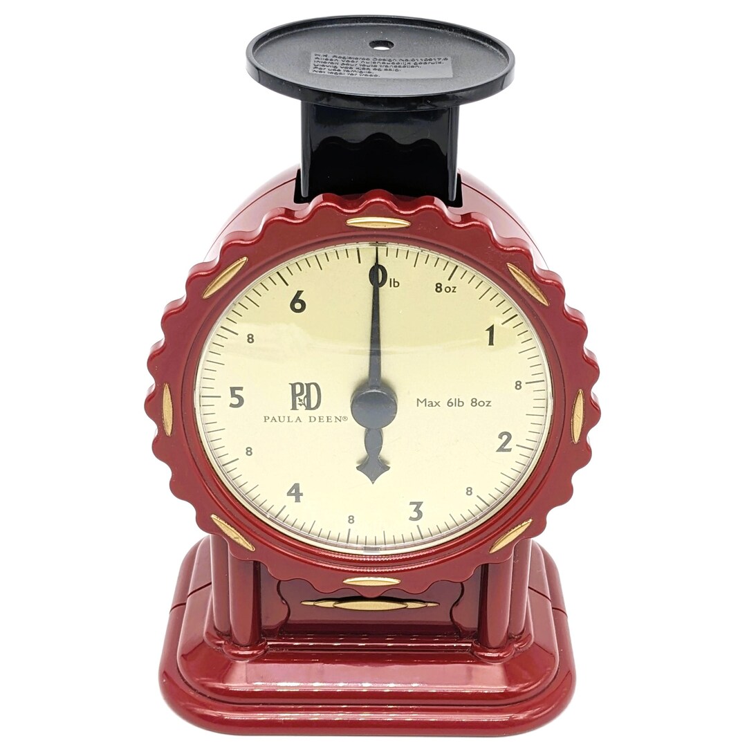 Vintage Paula Deen Red Kitchen Scale | Retro Food Scale 6lb 8oz ...