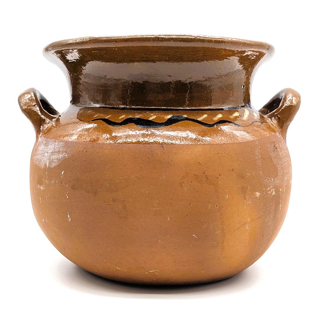 Vintage Mexican Olla De Barro: Rustic Terracotta Bean Pot Vase - Etsy