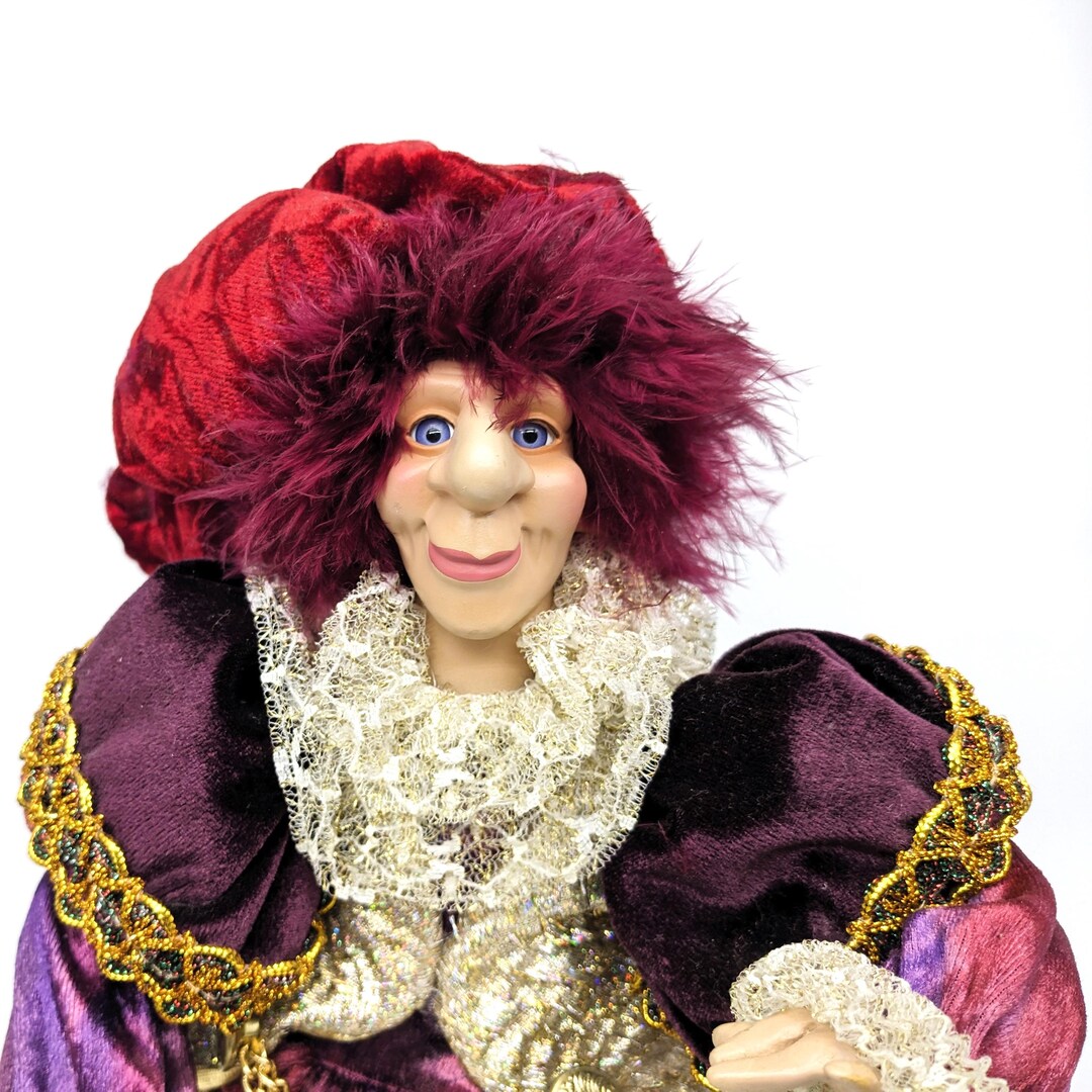 Whimsical Jester Doll Tabletop Decor With Gold Lantern |vintage 17 ...