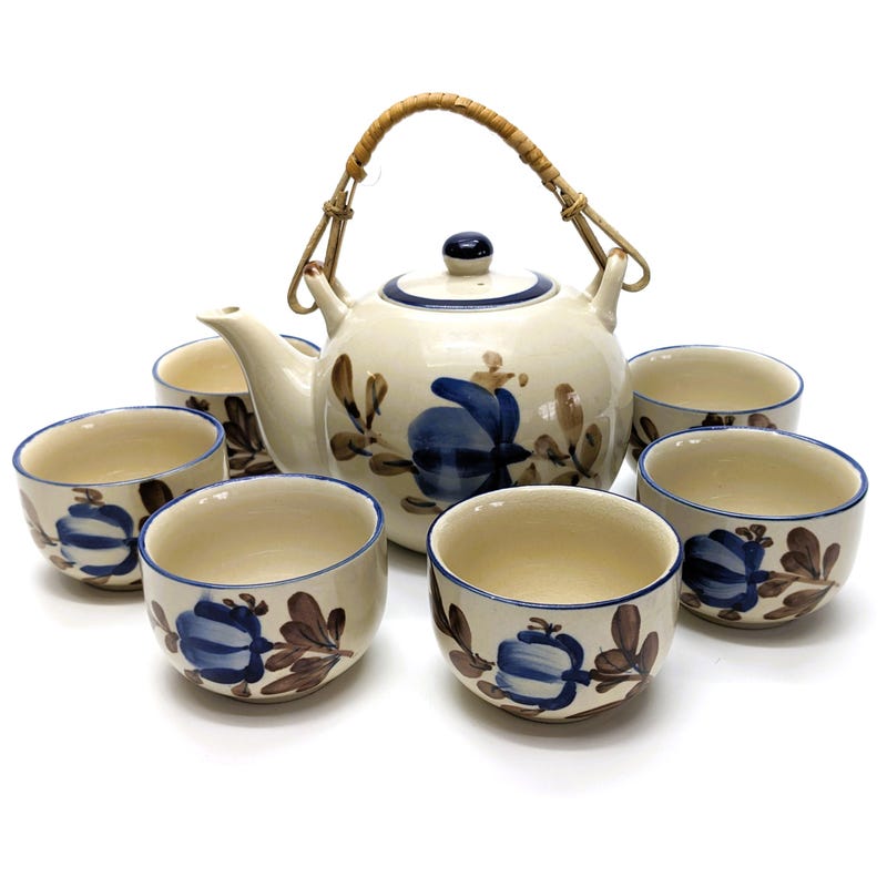 Stoneware Tea Set - Etsy