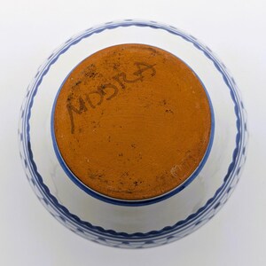 Cute Vintage Vase From Modra Slovakia Studio Pottery Blue and White 6.7 ...