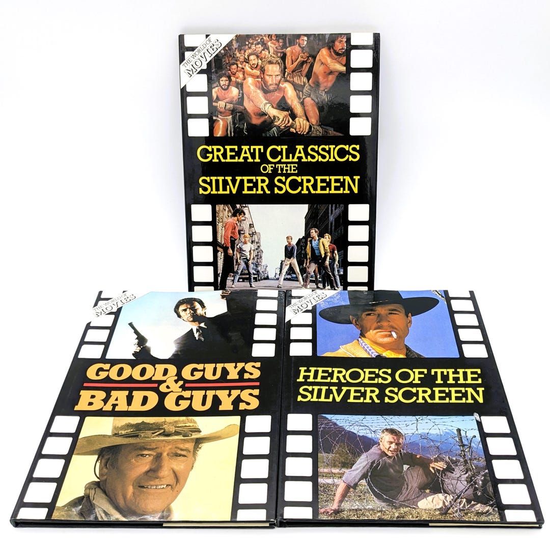 Vintage Movie History Book Set: Heroes, Villains, Classics - Etsy