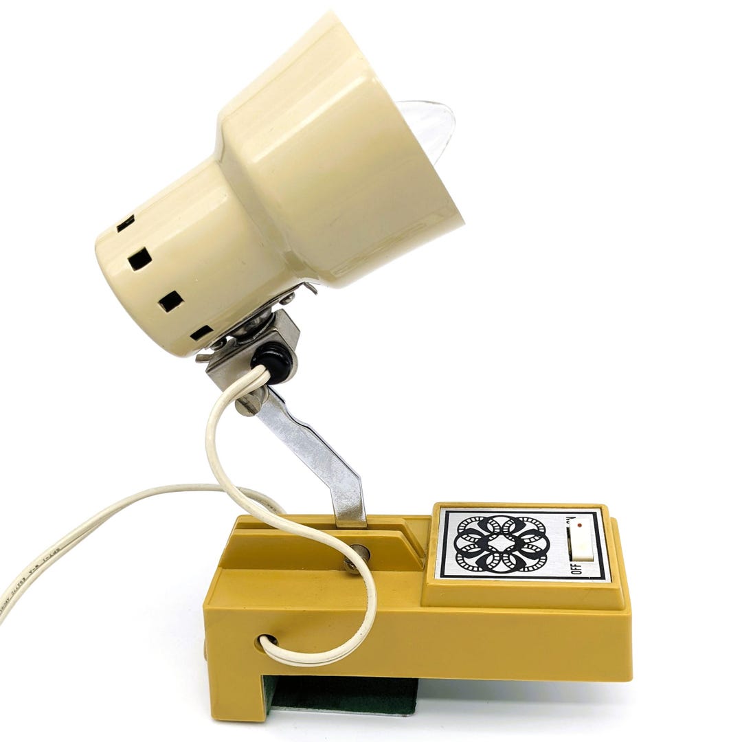 Vintage Mid-century Modern Clamp Lamp | 1970s Portable Bedside Reading ...