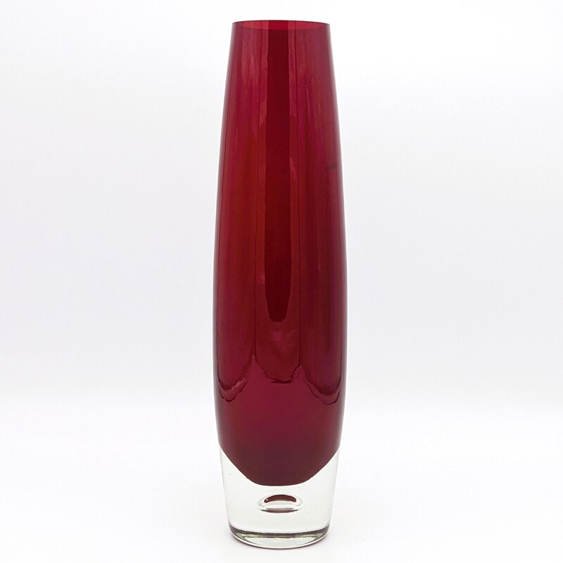 Red Glass Vases - Etsy