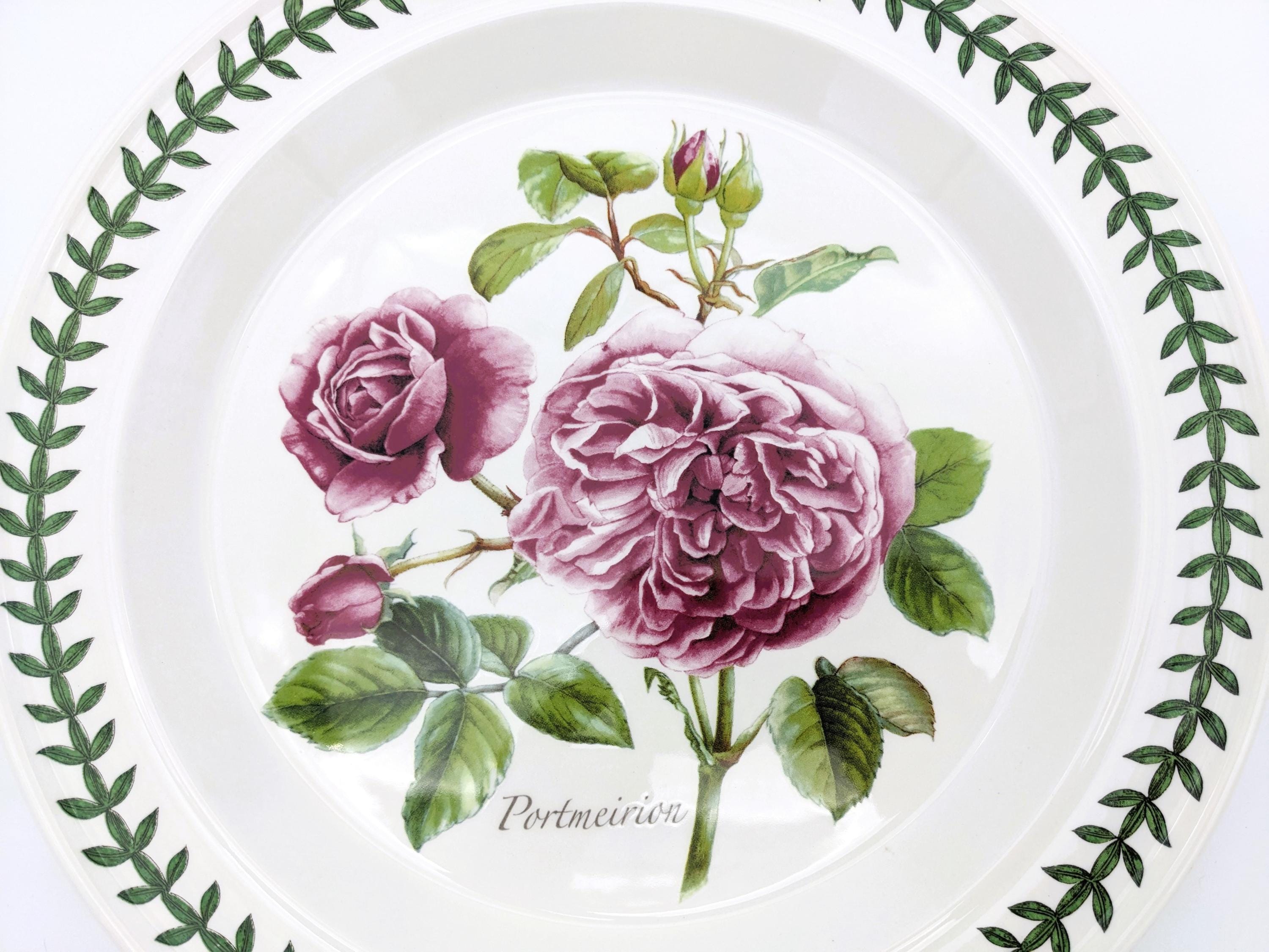Vintage Botanic Roses Portmeirion Dinner Plate 2004 Portmeirion Dinner ...