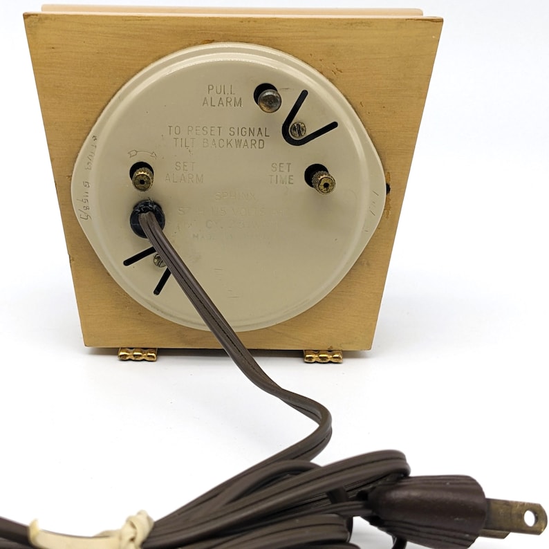 Vintage Alarm Clock 1960 Westclox Sphinx | Mid-century Modern Electric ...