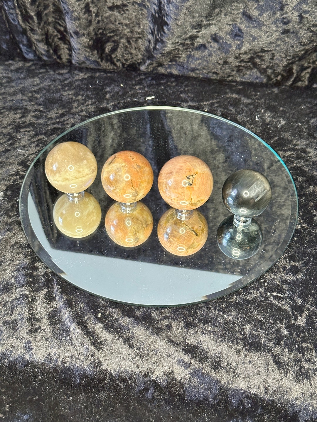 Moonstone Sphere Natural Crystal Ball Peach Moonstone Polished Stone ...