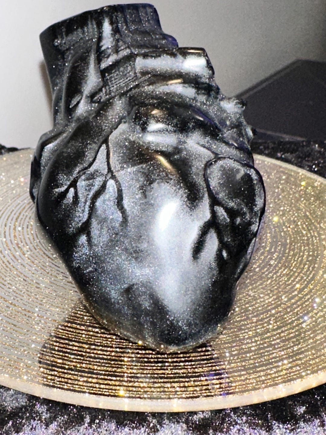 4.1 Inch Long Obsidian Human Heart Model - Etsy