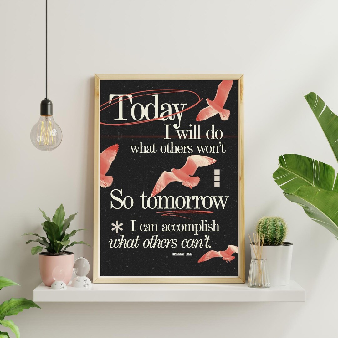 Matte Poster - Hustle Motivational Wall Art - Today I Will Do What ...