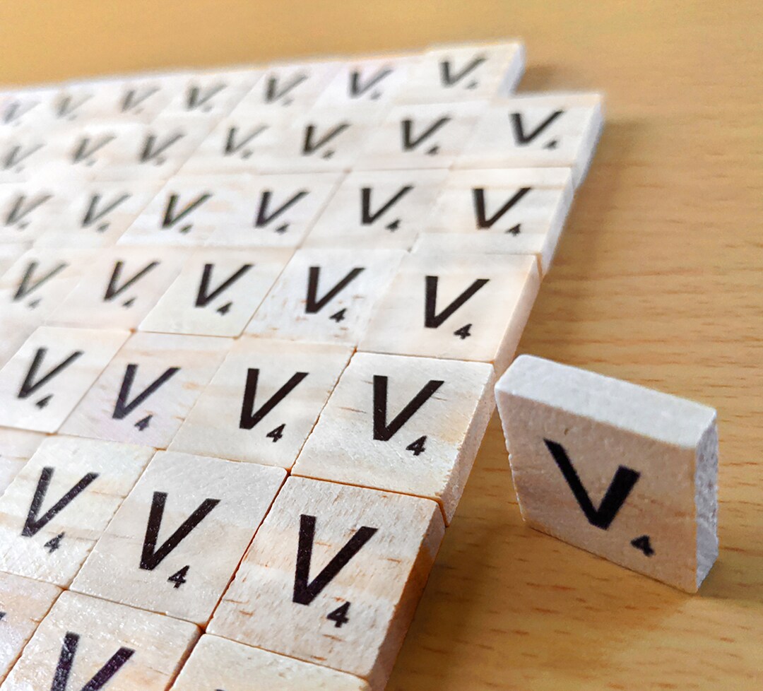Wooden Scrabble Tiles Letter V for Scrapbooking Handcraft Arts & Crafts ...