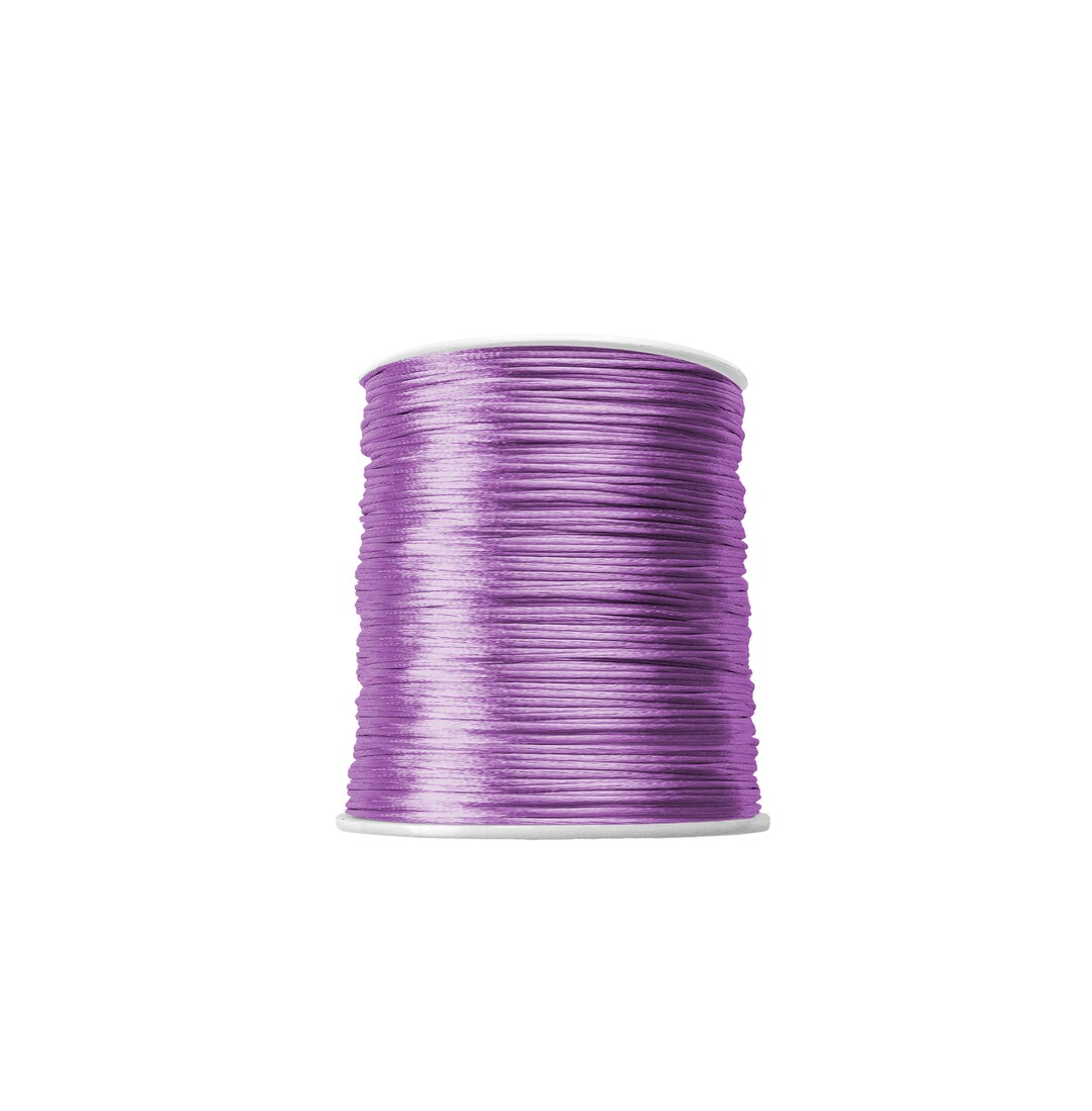 Lilac 1mm Satin Nylon Rattail Cord Silicone Bead Jewellery Scrapbook ...