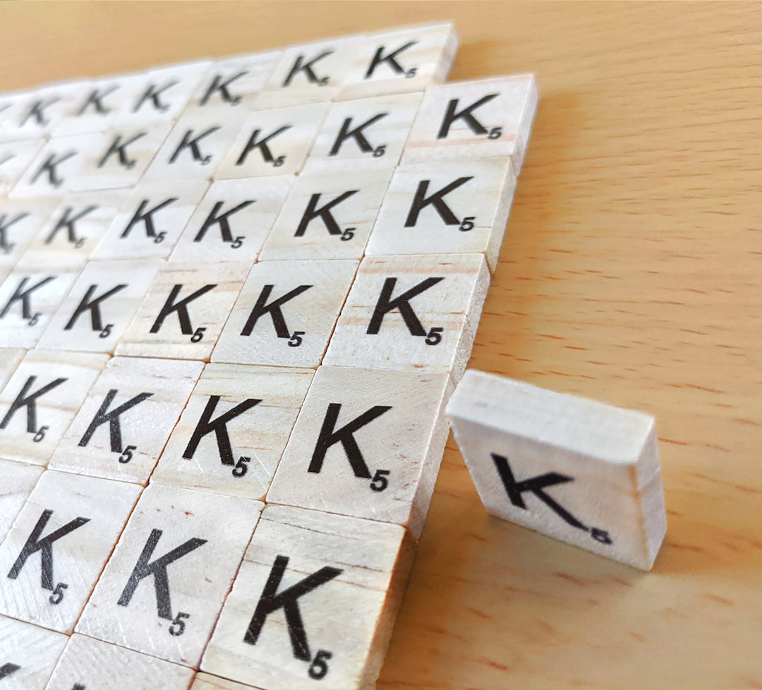 Wooden Scrabble Tiles Letter K for Scrapbooking Handcraft Arts & Crafts ...