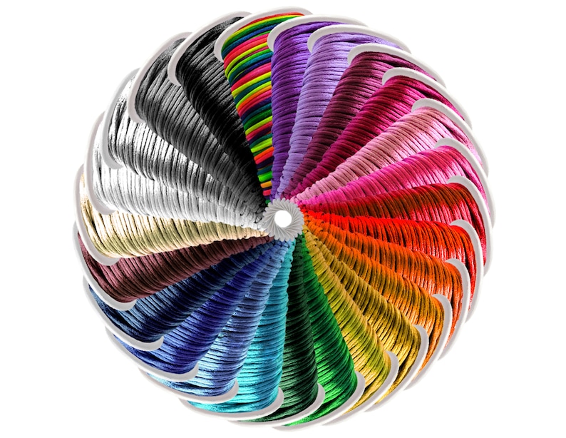 2mm Nylon Rattail Cord Satin-like Silicone Bead Jewellery Scrapbook ...