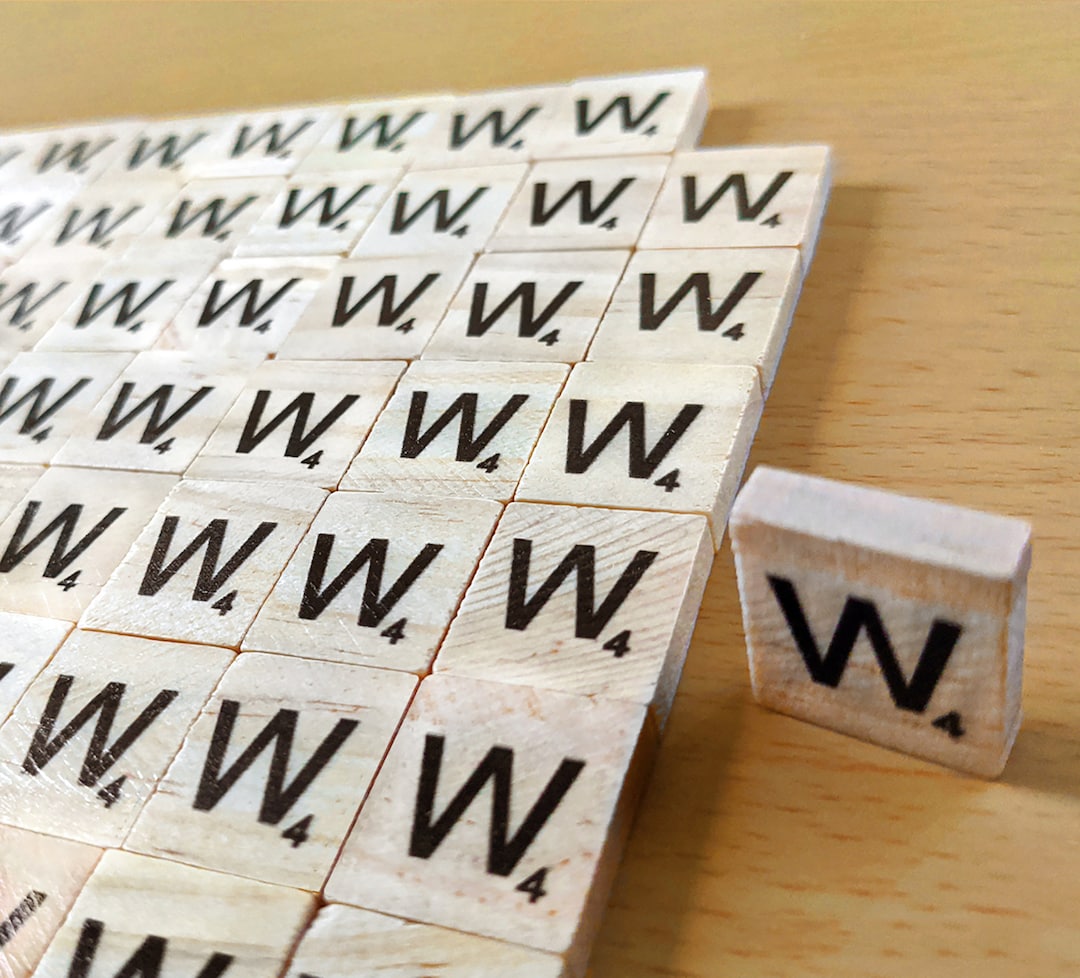 Wooden Scrabble Tiles Letter W for Scrapbooking Handcraft Arts & Crafts ...