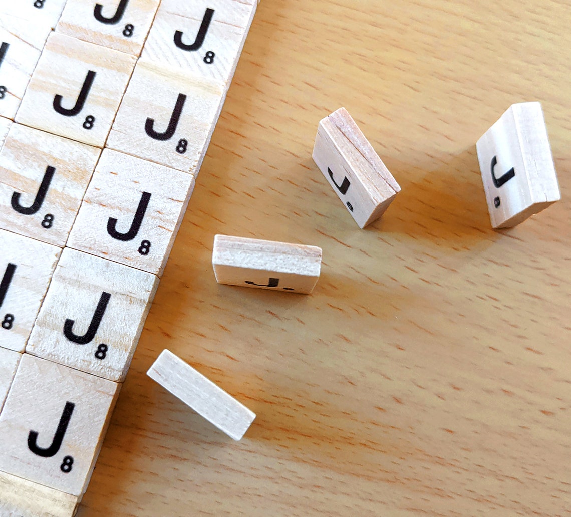 Wooden Scrabble Tiles Letter J for Scrapbooking Handcraft Arts & Crafts ...