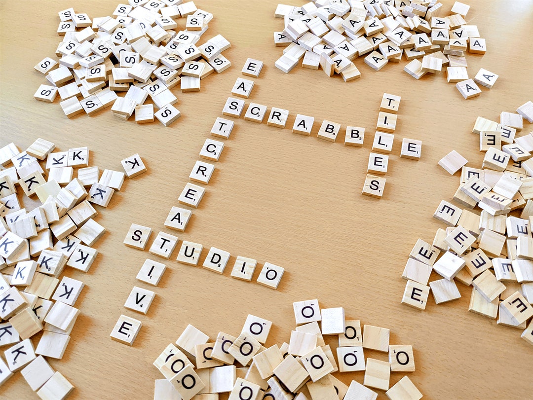 Wooden Alphabet Scrabble Wood Letter Tiles for Scrapbooking Handcraft ...