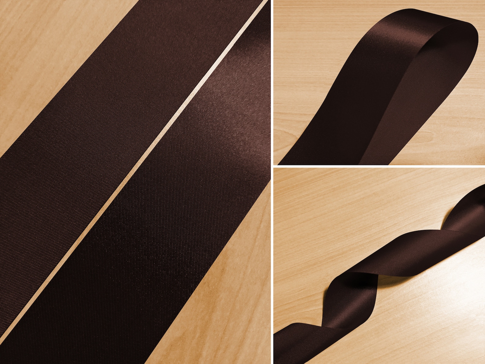 Dark Brown Coloured Satin Ribbon 10mm 16mm 25mm 40mm for Scrapbooking ...