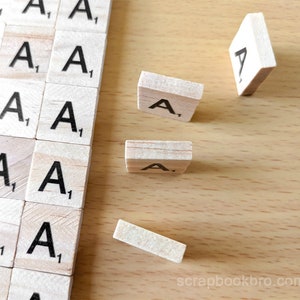 Wooden Alphabet Scrabble Wood Letter Tiles for Scrapbooking Handcraft ...