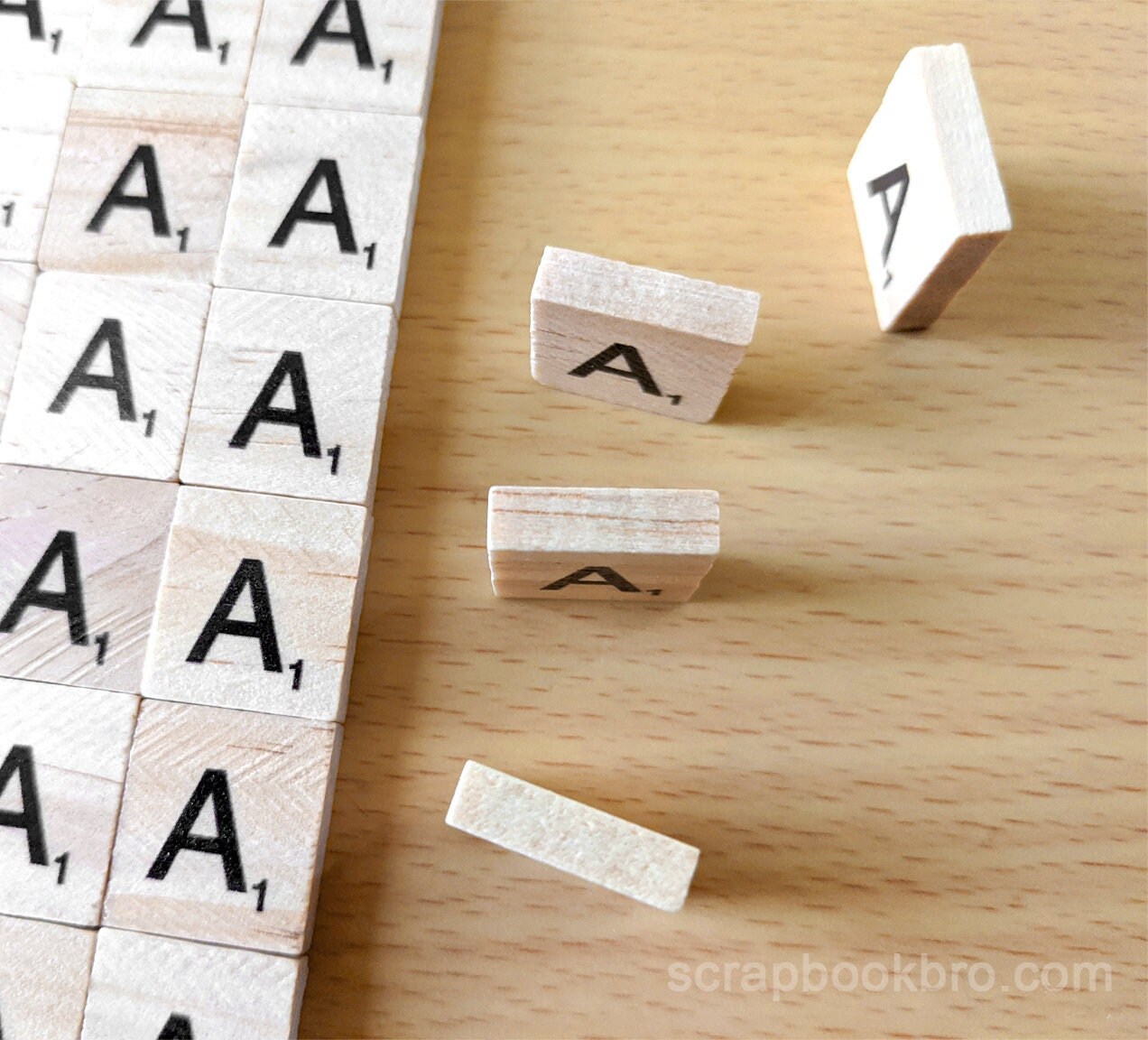 Wooden Alphabet Scrabble Wood Letter Tiles for Scrapbooking Handcraft ...