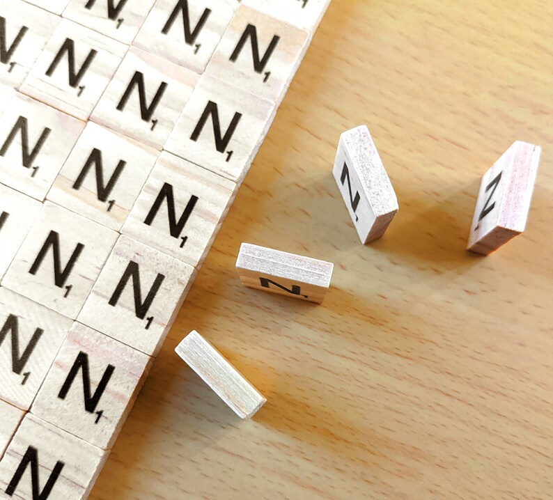 Wooden Scrabble Tiles Letter N for Scrapbooking Handcraft Arts & Crafts ...