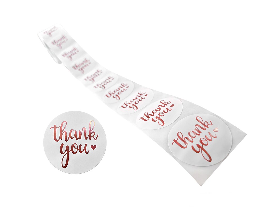 3.8cm Thank You Stickers Labels Large Round for Crafts Paper Gift ...