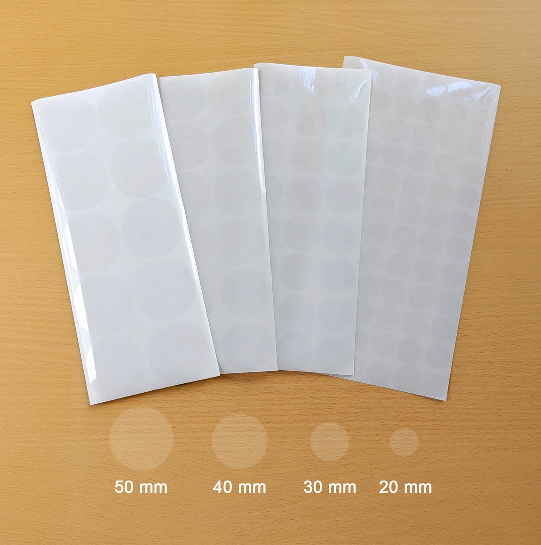 Clear Round Stickers Transparent Circle Adhesive Sticky Dot Tape Seal ...