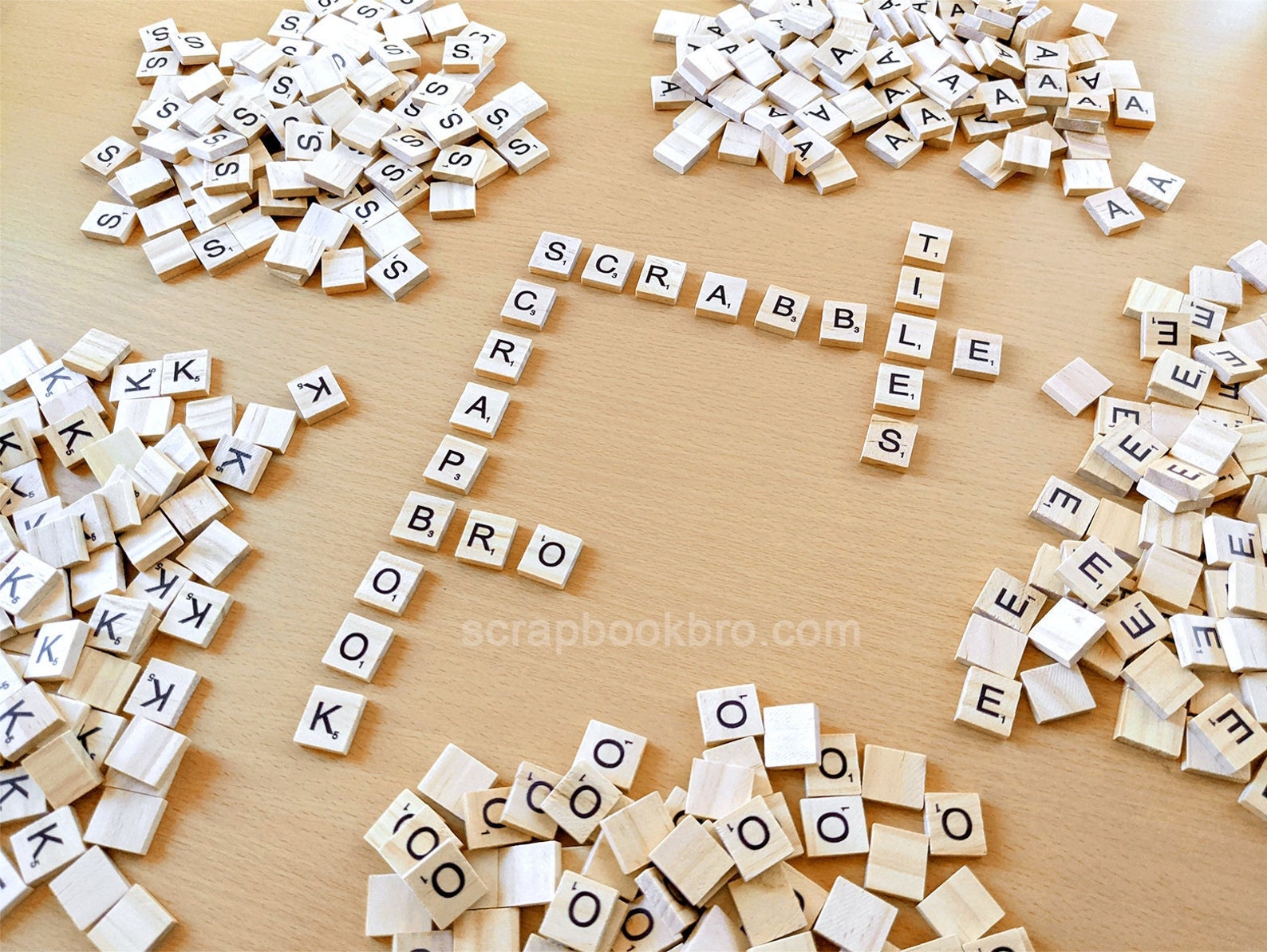 Wooden Alphabet Scrabble Wood Letter Tiles for Scrapbooking Handcraft ...