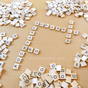 Wooden Alphabet Scrabble Wood Letter Tiles for Scrapbooking Handcraft ...