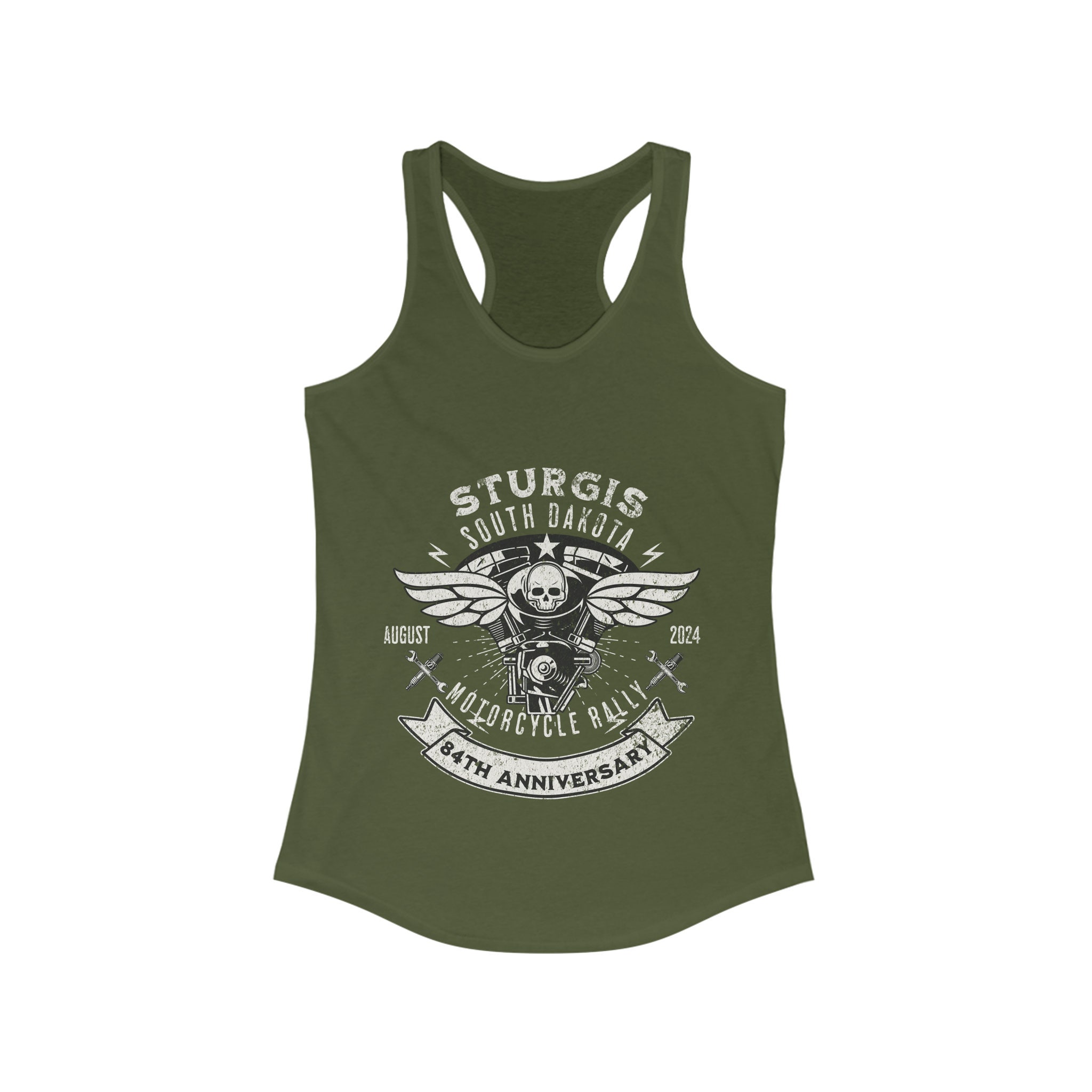 Sturgis 84th Anniversary Motorcycle Rally Women's Skull Wings Graphic ...