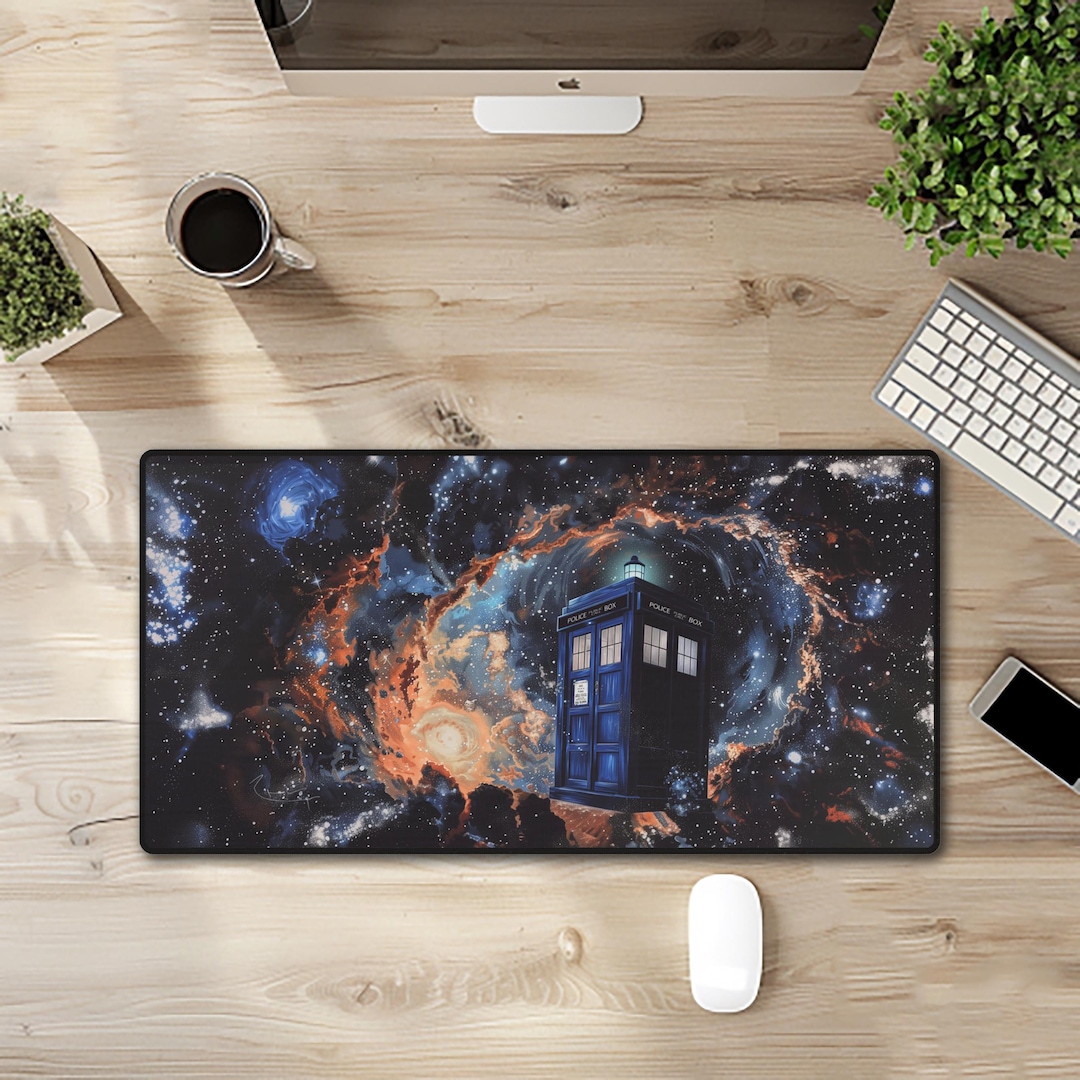 Doctor Who Desk Mat Playmat - Tardis Blue Space Sci-fi Gaming Desk Pad ...