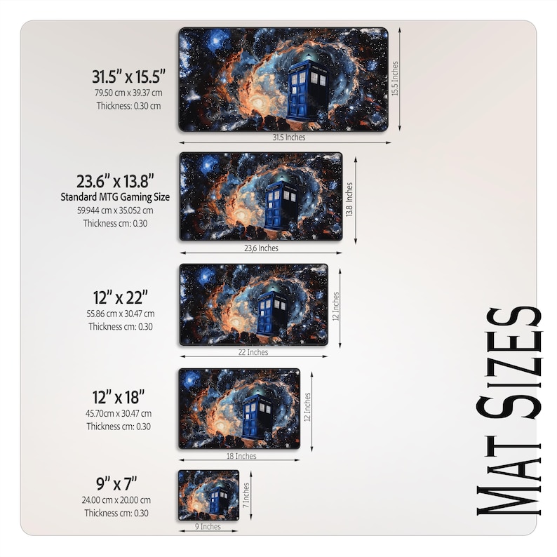 Doctor Who Desk Mat Playmat - Tardis Blue Space Sci-fi Gaming Desk Pad ...