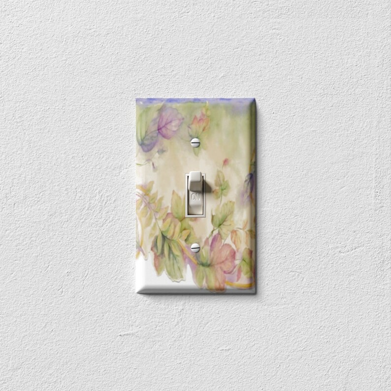 Snazzyswitch Colorful Leaves Decorative Light Switch Cover - Outlet ...