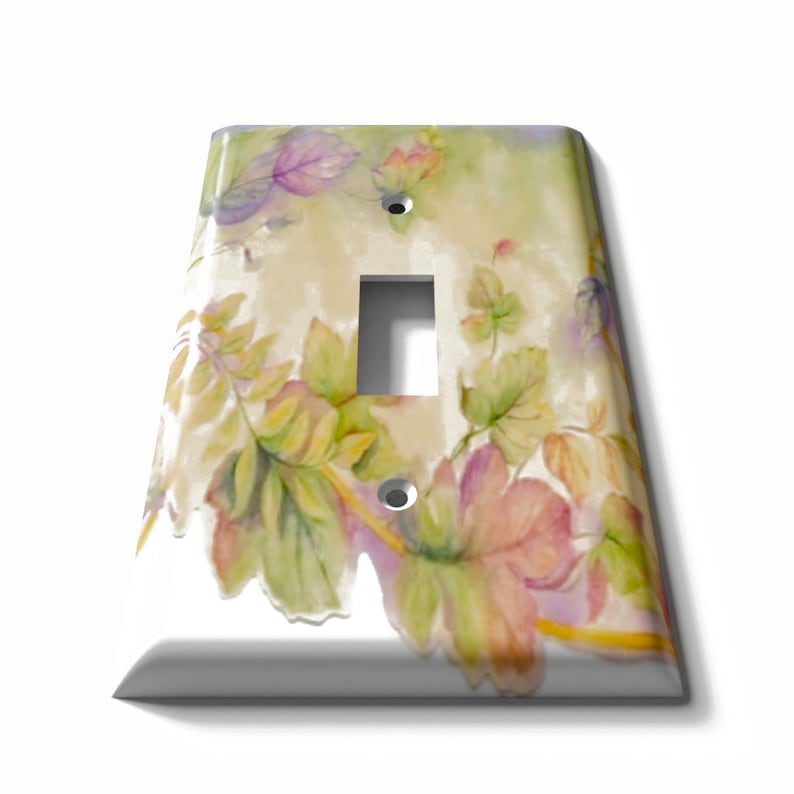 Snazzyswitch Colorful Leaves Decorative Light Switch Cover - Outlet ...