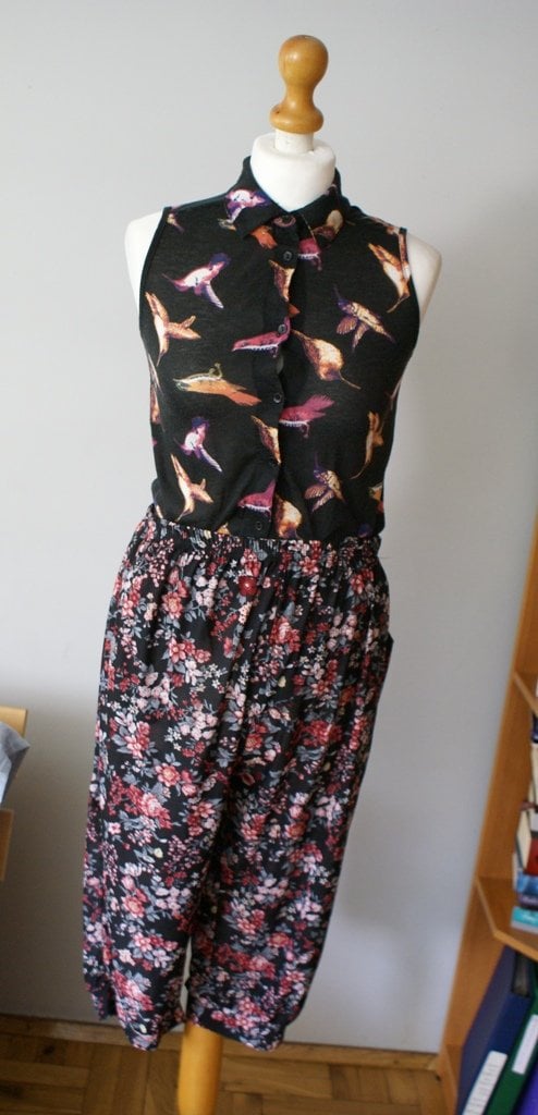 Vintage Colorful Boho Pants in Floral Print Vintage Summer Trousers ...