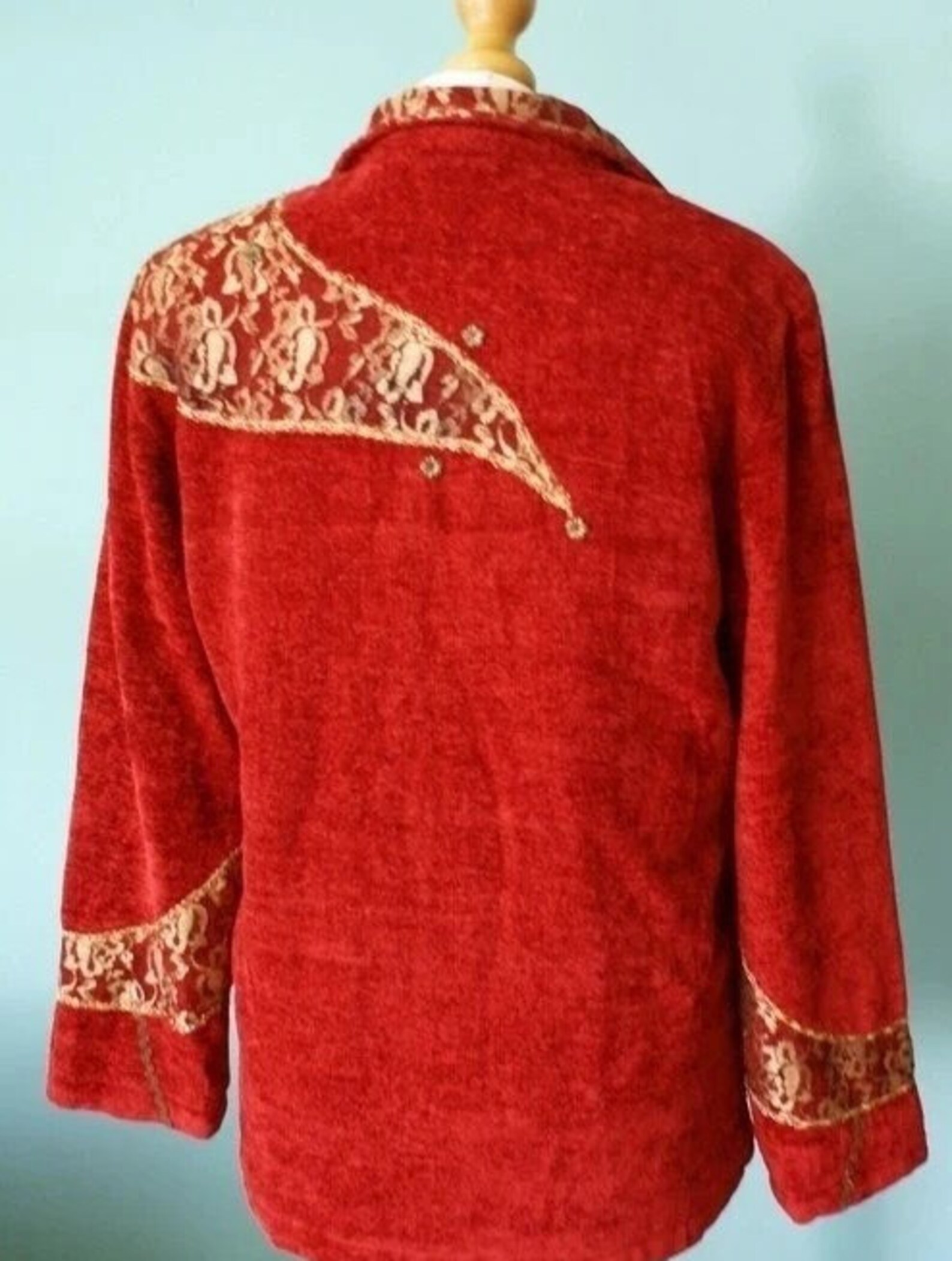 Vintage 80s Indigo Moon Red and Gold Avant Garde Jacket | Very Rare ...