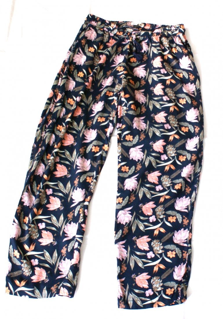 Vintage Colorful Boho Pants | Vintage Summer Trousers | Summer Yoga ...