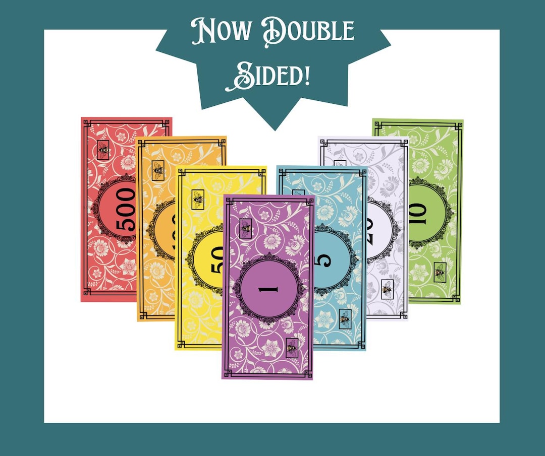 Monopoly Inspired Money, Vintage Bee Monopoly Money, Add-on Monopoly ...