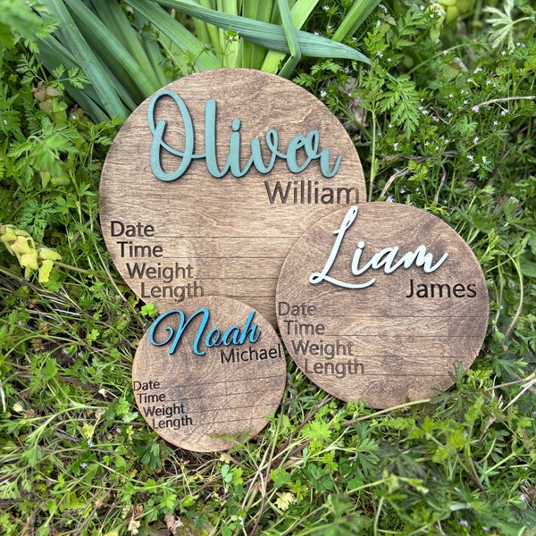Newborn Name Weight Sign - Etsy