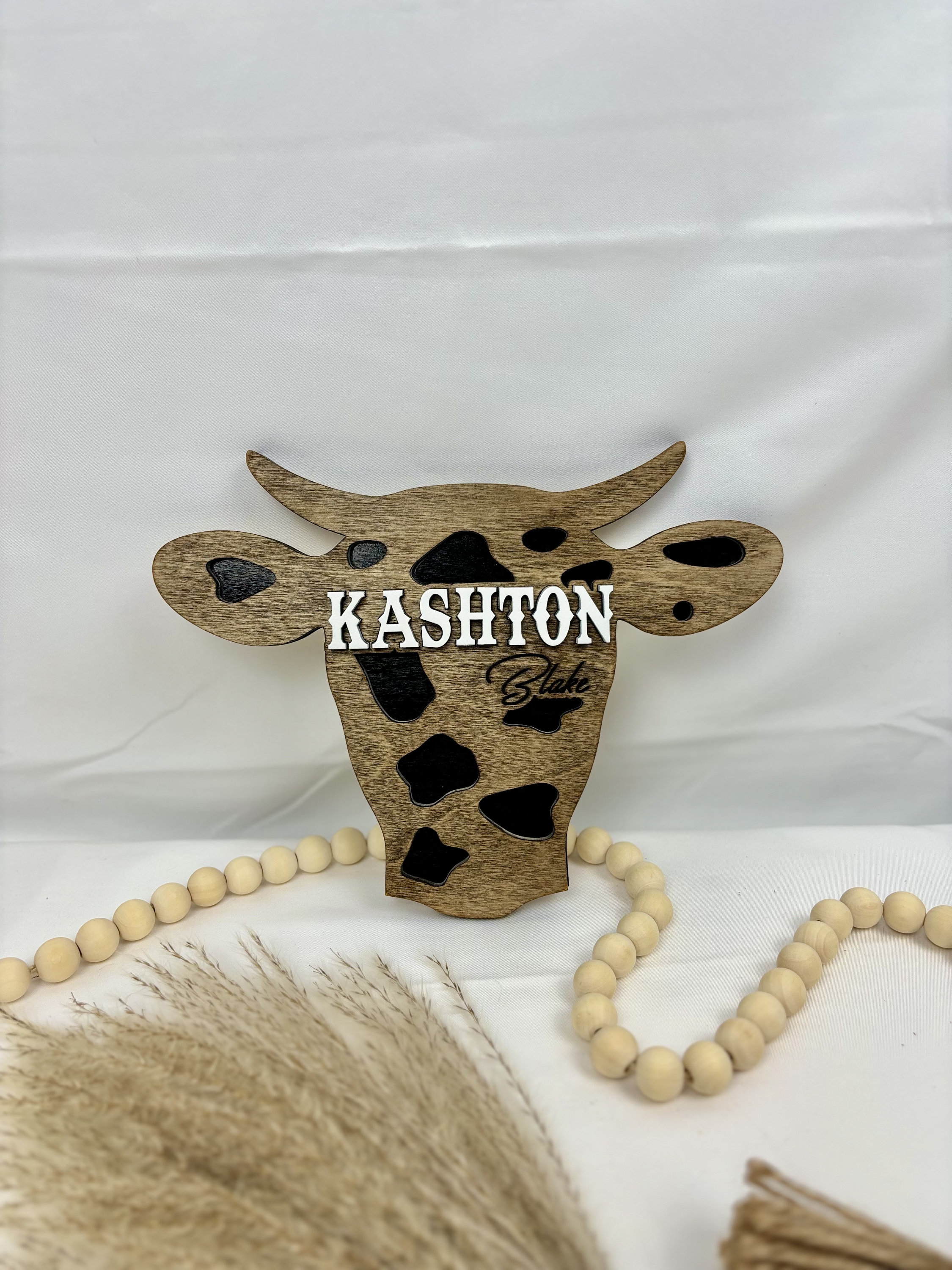 Baby Boy Cow Birth Stats Sign Announcement / Cattle Tag Hospital Door ...