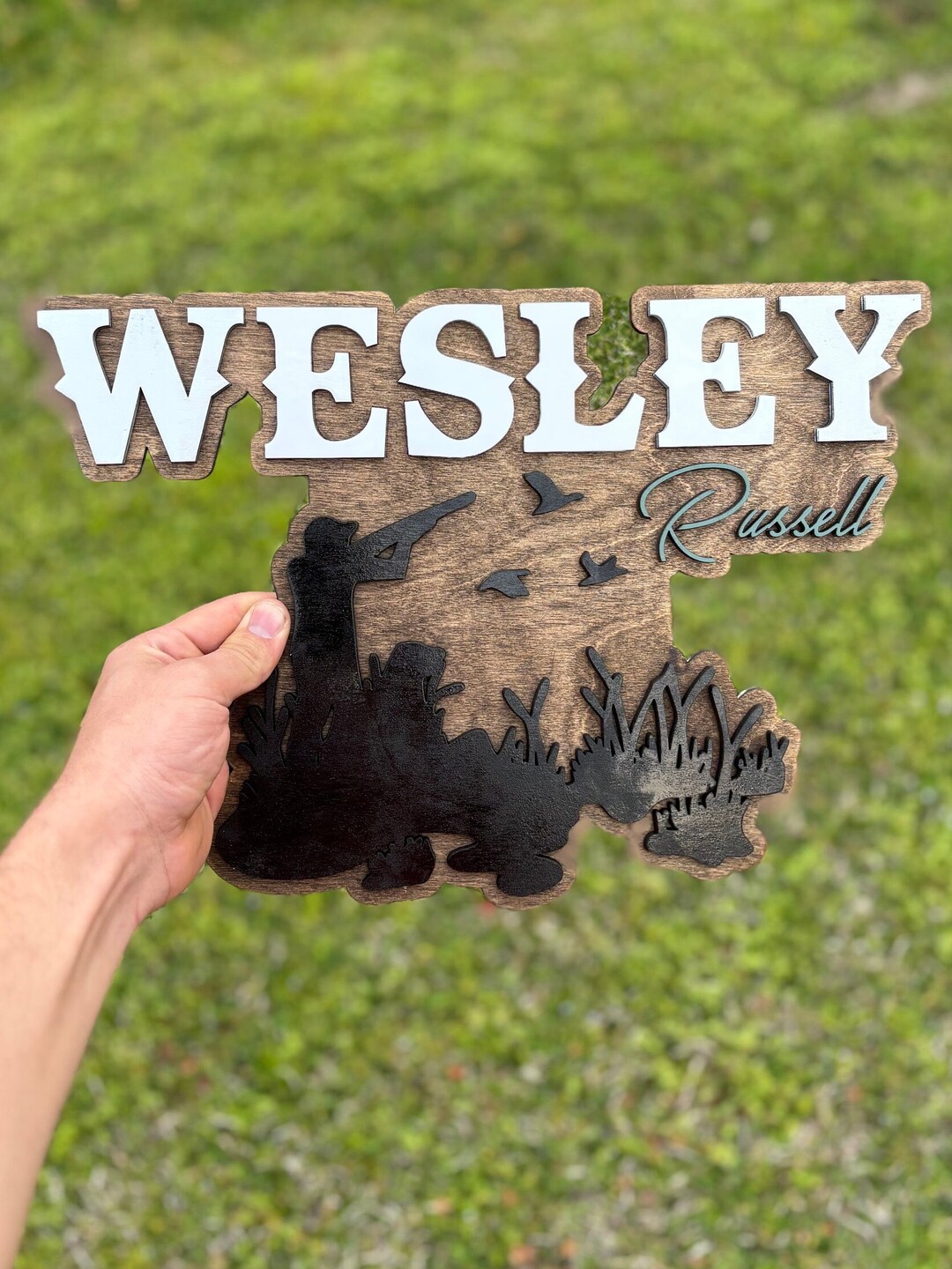 Duck Hunting Name Sign for Boys Room First Middle Name Would Sign for ...