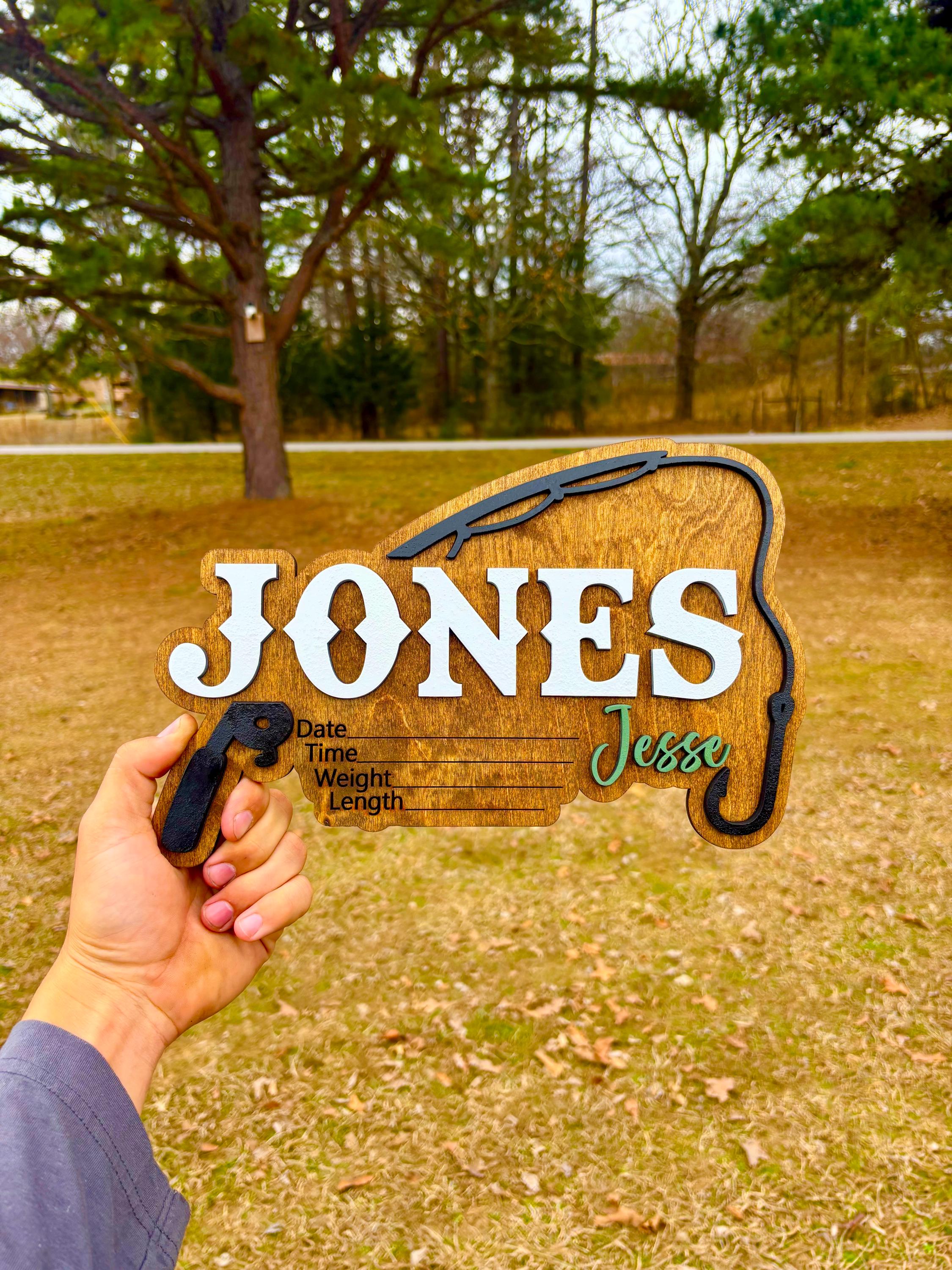 Personalized Baby Fishing Stat Sign for Newborn Boy Hospital Birth ...