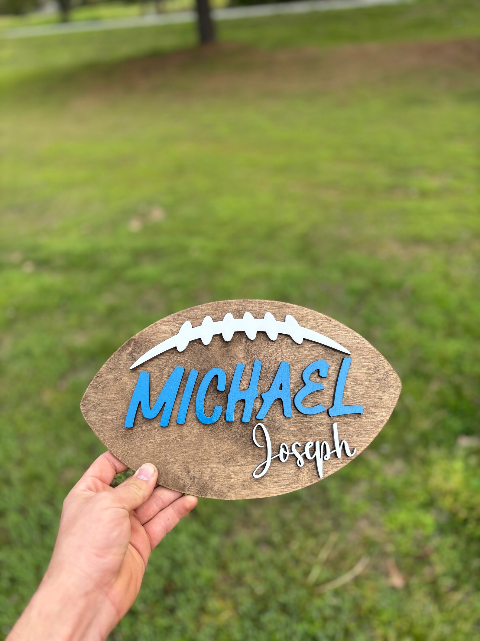 Personalized Football Name Sign, Sports Room Decor - Etsy