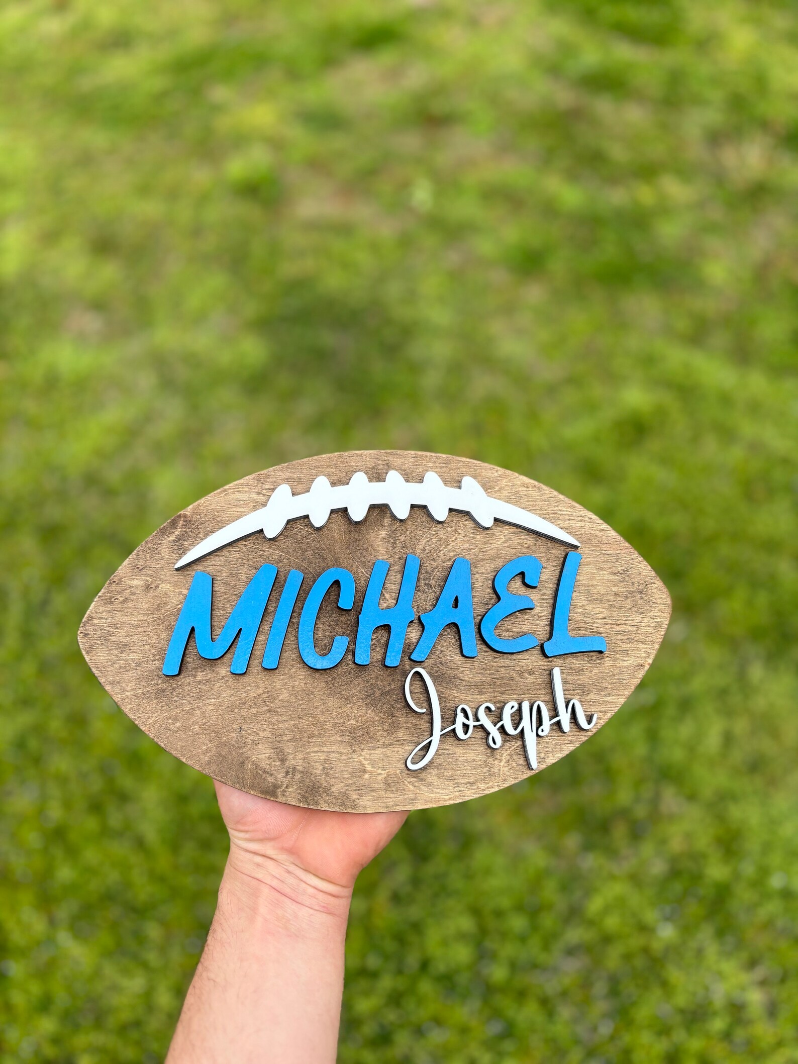 Personalized Football Name Sign, Sports Room Decor - Etsy