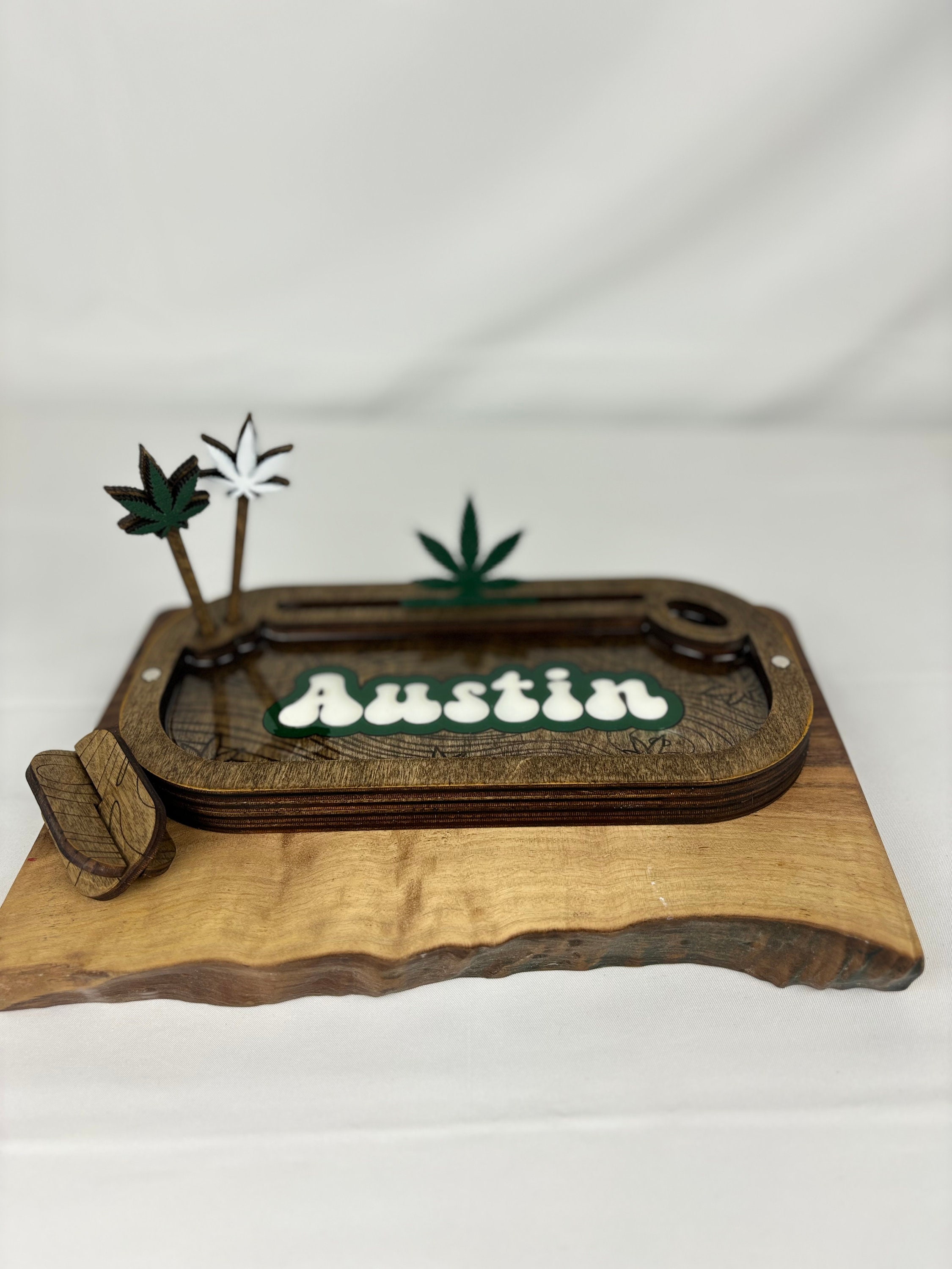 Custom Rolling Tray Set Wood Rolling Trays Personalized Name Trays for ...