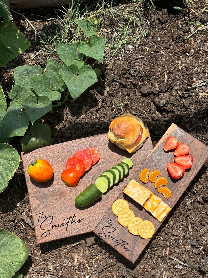 Personalized Walnut Cutting Board: Engraved Wedding, Housewarming Gift ...